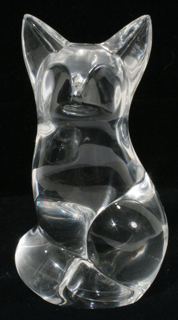 031257: STEUBEN GLASS FOX, H 3"