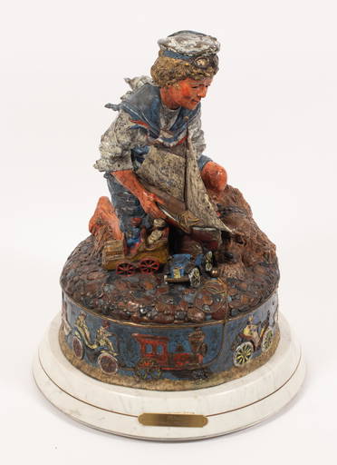 Stanley Wanlass, Polychrome Bronze Sculpture, 1988, H