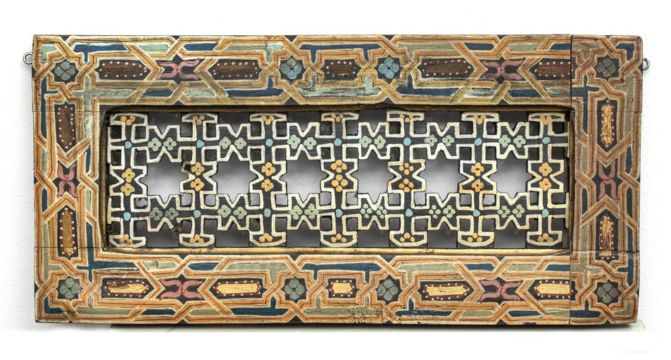 Oriental Painted Wood Architectural Grate