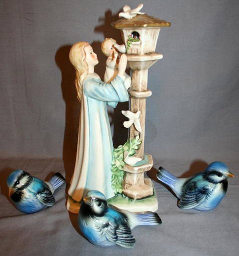 Goebel Birds & Figural Group, Four Pieces,