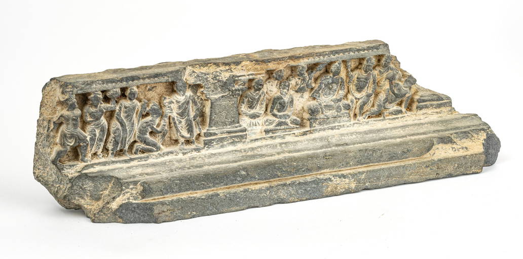 Carved Stone Fragment Of A Greco Buddhist Temple,