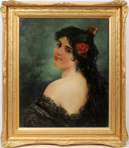 Raphael Beck, Oil Painting 26" X 32", Spanish