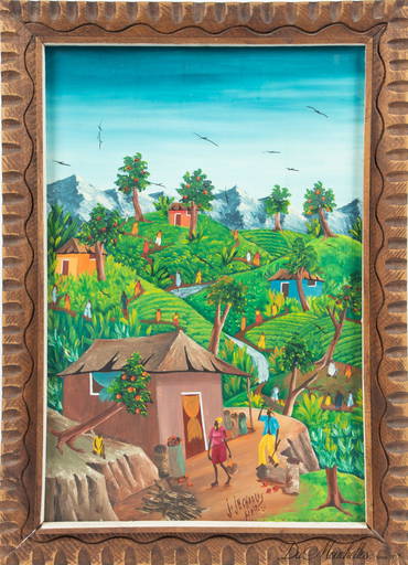 J. J. Charles, Haiti, Oil On Masonite, As Is H 23" W 16"