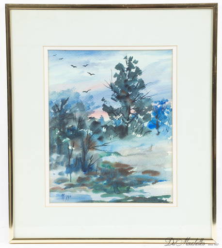 MARY RIZZO (NEW YORK) WATERCOLOR ON PAPER, H 10.5", W 8.5 ...