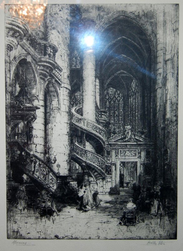 040370: HEDLEY FITTON ETCHING, 7" X 11", 'MORNING'