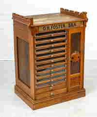 VICTORIAN OAK STORE THREAD CABINET C 1870 H 40" W 29" D 21" - Jun 16 ...