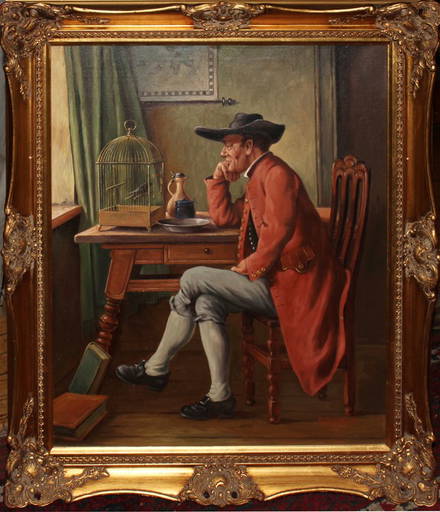 A. Strothmann Oil/canvas, 24" X 20", Man Seated