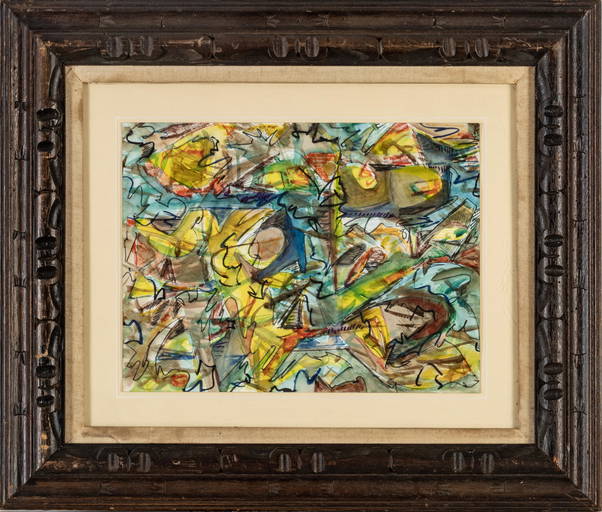 Jack Faxon (american, 1936 2020), Mixed Media, Watercolor, Ink, And ...