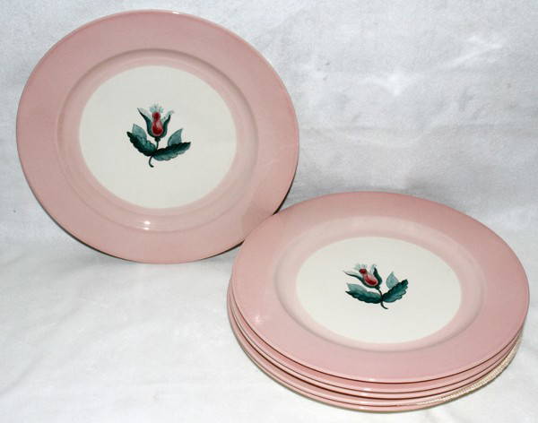 Edith Cockcroft Art Pottery Plates, Set Of Six,