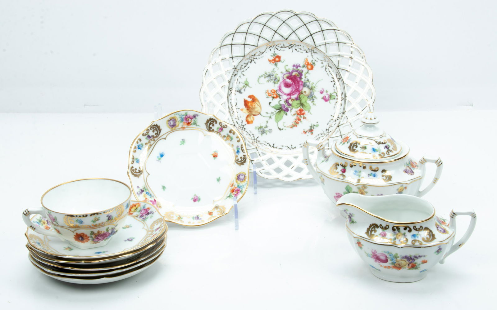 Dresden Design German & English Dinnerware 31 Pcs. Various Patterns
