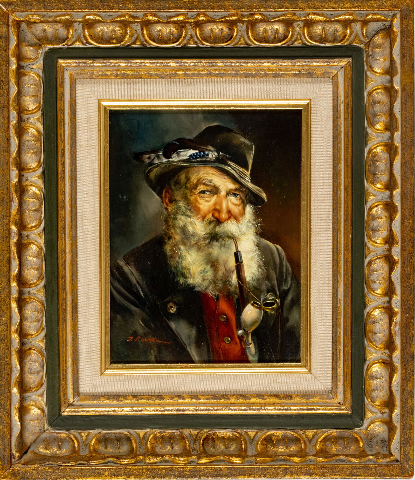 JOHN LAVALLE (AMERICAN, 1896 - 1971) OIL ON WOOD PANEL, H 8.25" W 6.25 ...