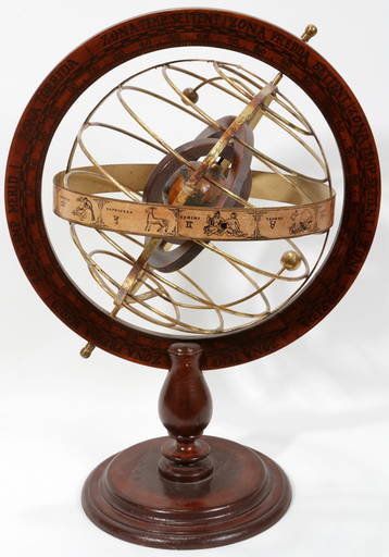Planetarium Wood & Metal Spherical Astrolabe