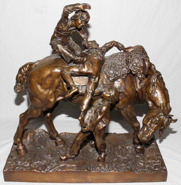 112116: AFTER ARTHUR CONRAD LEDUC, BRONZE SCULPTURE