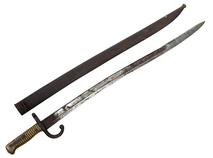 Wrought Iron & Brass Sword, W 4'' L 28'' (#010385) on Jan 19, 2023 ...