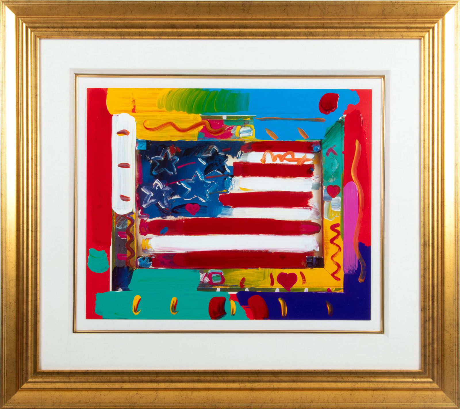 Peter Max, Mixed Media, God Bless America, H 19'' W 24'' (#011038) on ...