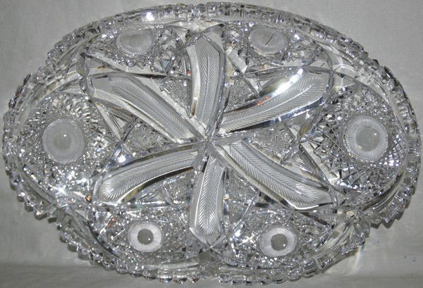 J. Hoare & Co. Brilliant Cut Glass Tray,