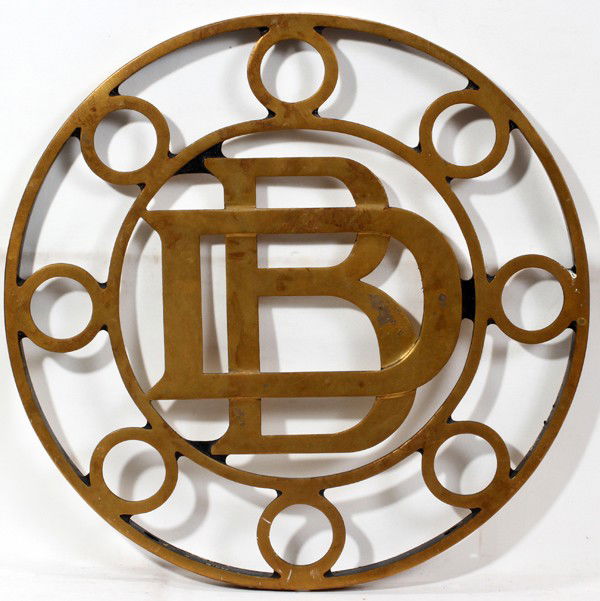 030007: DODGE BROTHERS BRONZE EMBLEM, C. 1910, DIA 24"