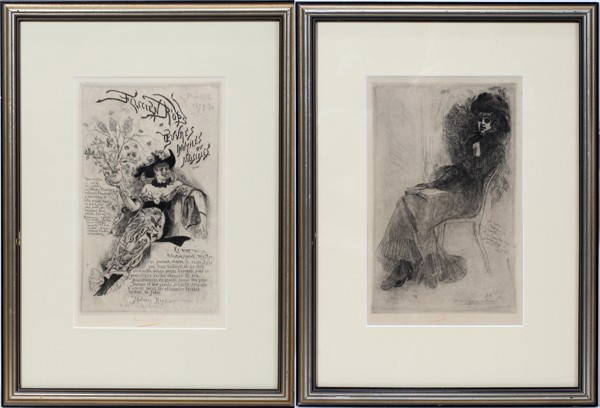 Felicien Rops [belgian 1833 1898], Etchings, 18