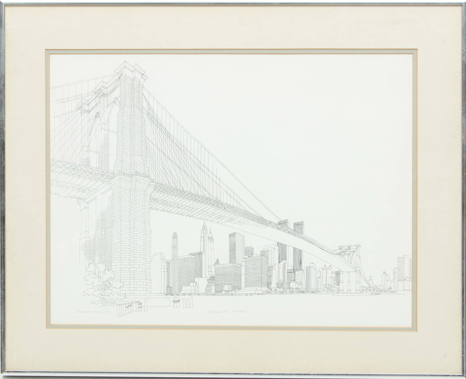 Richard Welling (american, 1926-2009) Lithograph On Paper, Brooklyn ...