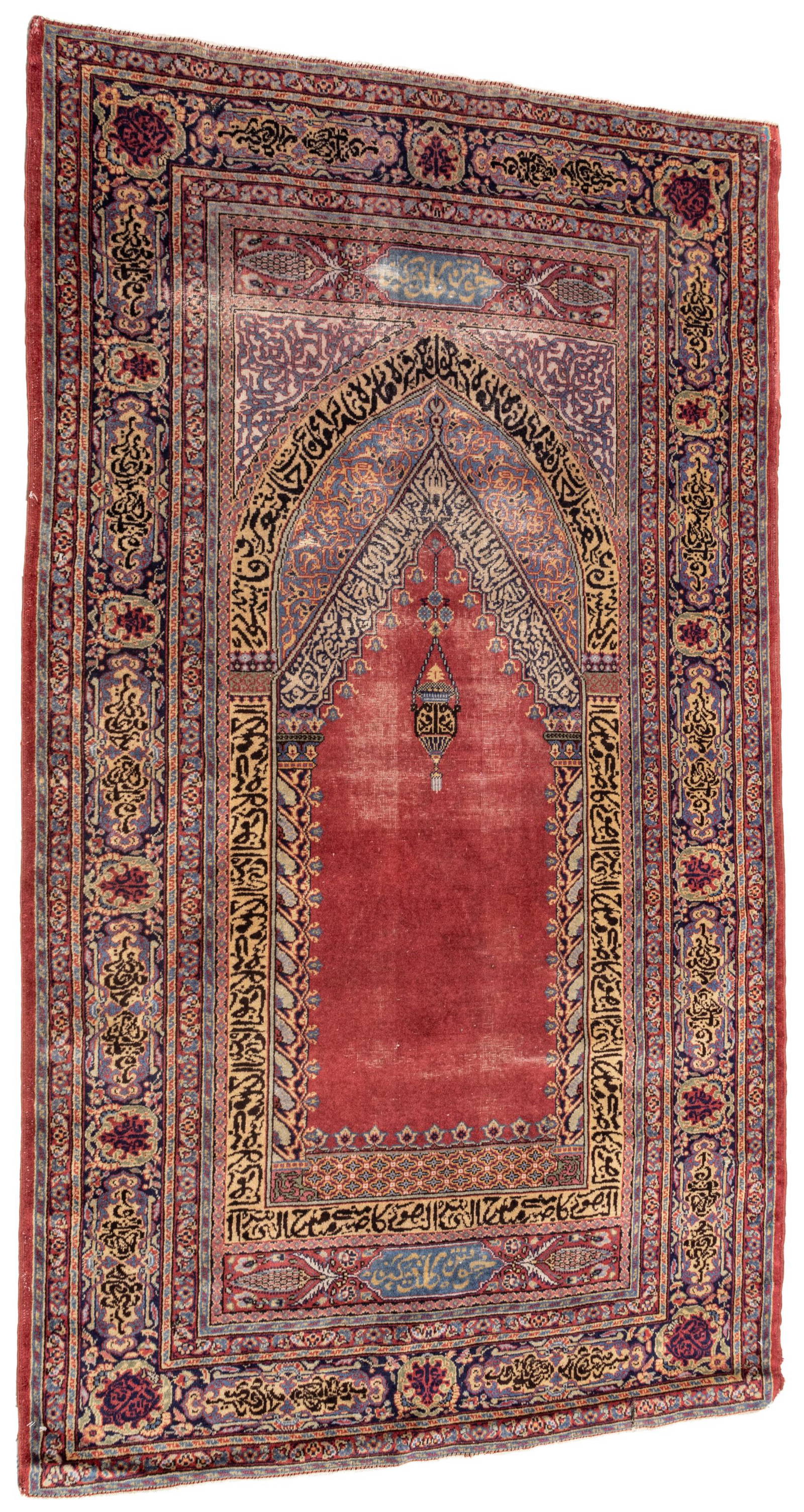Persian Handwoven Wool Prayer Rug W 3' 10" L 6' 9" Auction