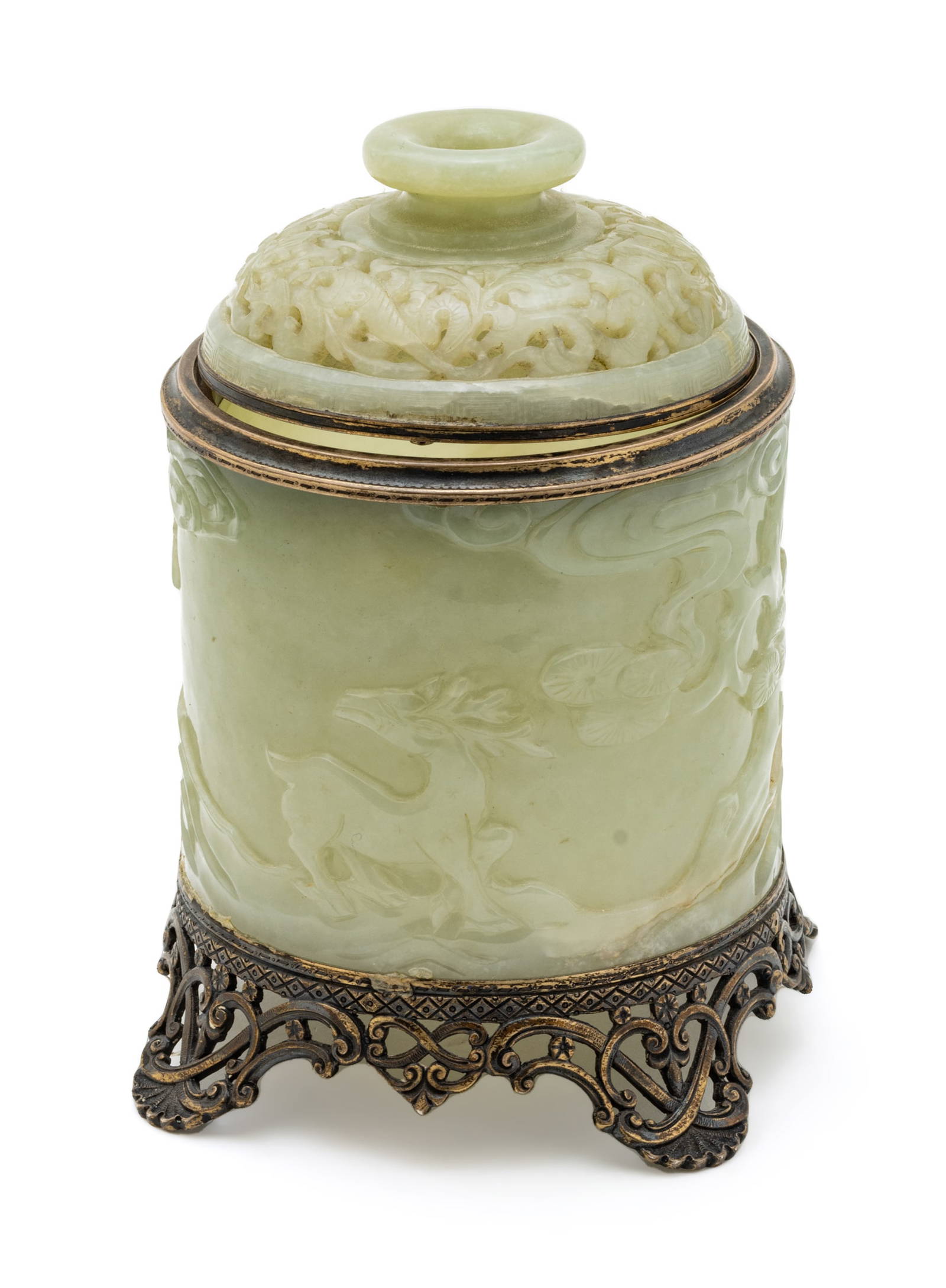 Edward I. Farmer, Imperial Green Jade Jar, From The Estate Of Fred And ...