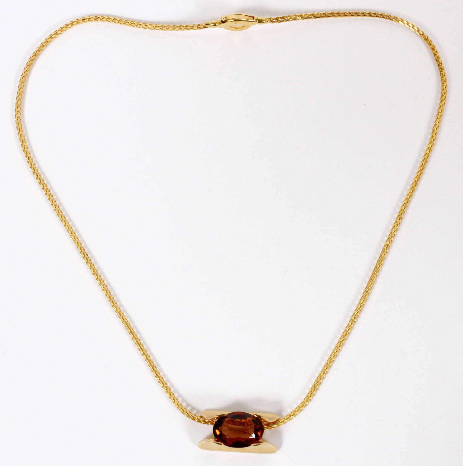 14kt Yellow Gold Woven Chain, Topaz Enhancer, L 20" 25g Auction