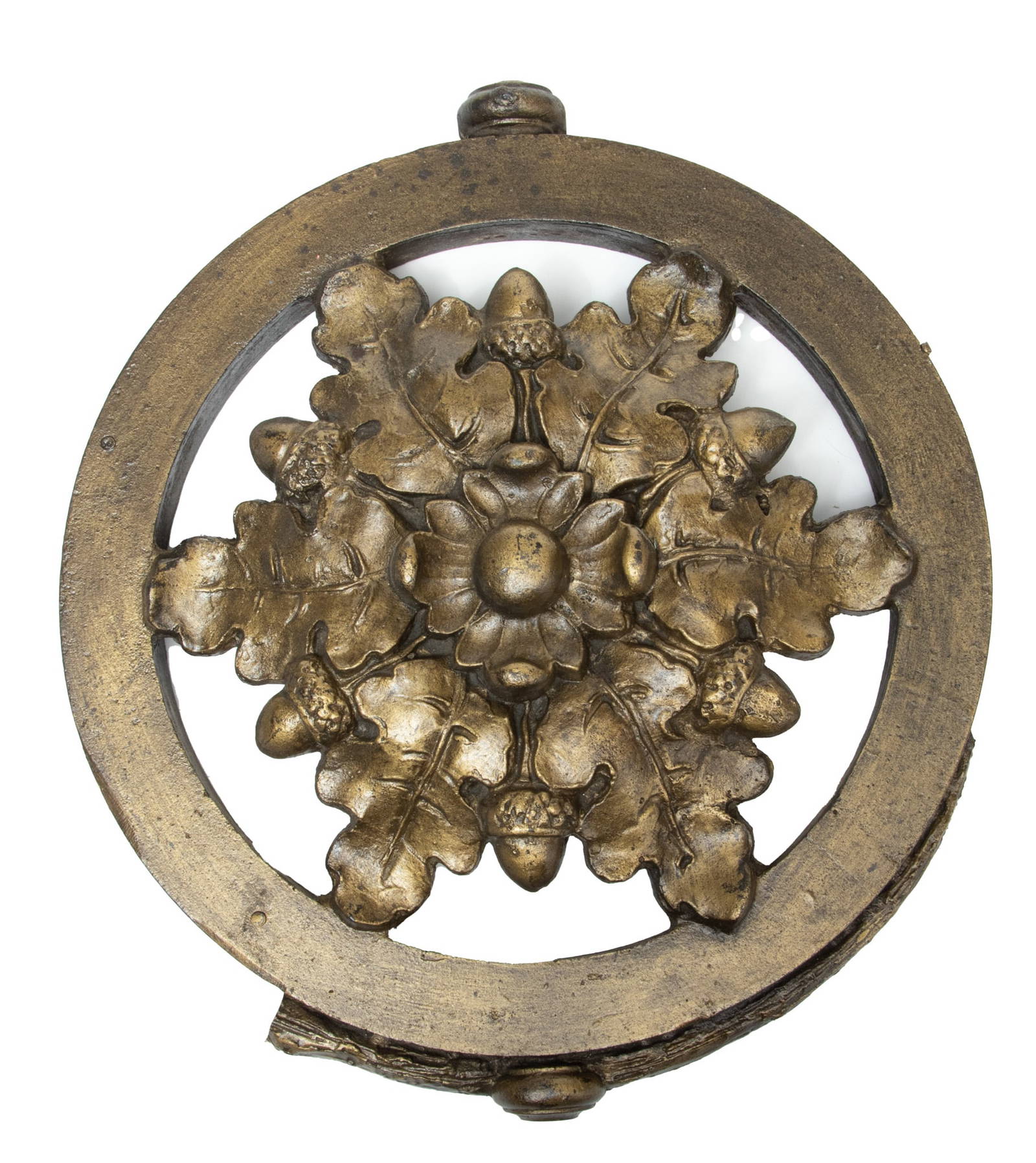 Cast Iron Medallion From Michigan Central Station, Oak Leaf & Acorn, Ca ...