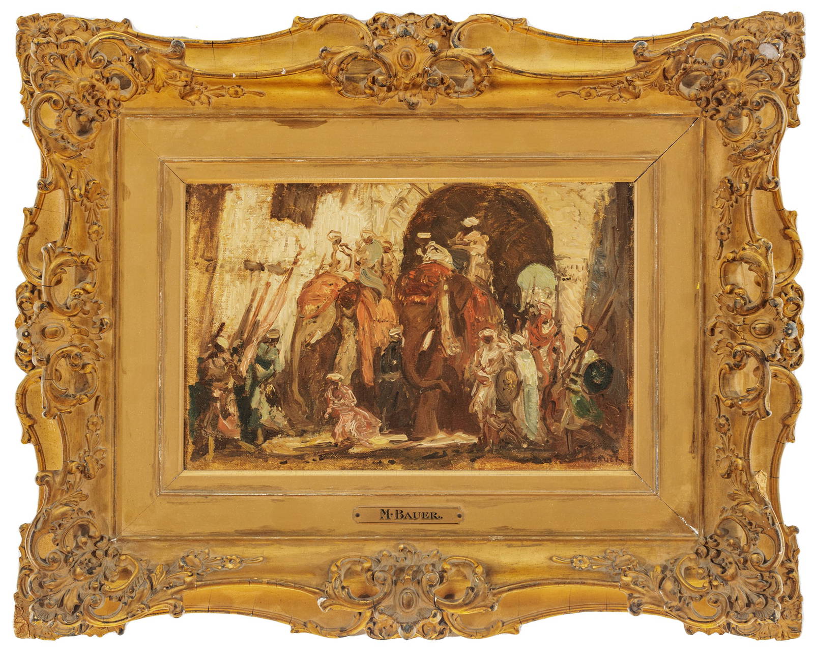 Marius Alexander Jacques Bauer (dutch, 1867-1932) Oil On Canvas, Ca ...