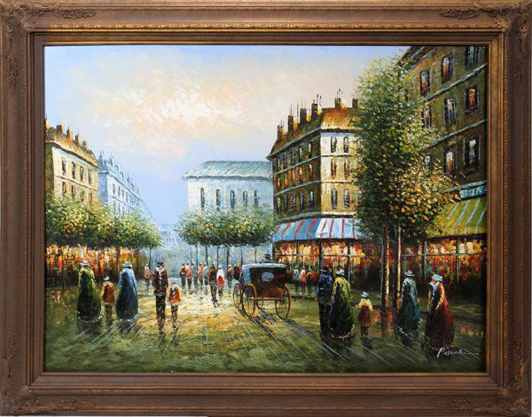P. Hunter, Oil On Canvas, 30" X 40", Paris