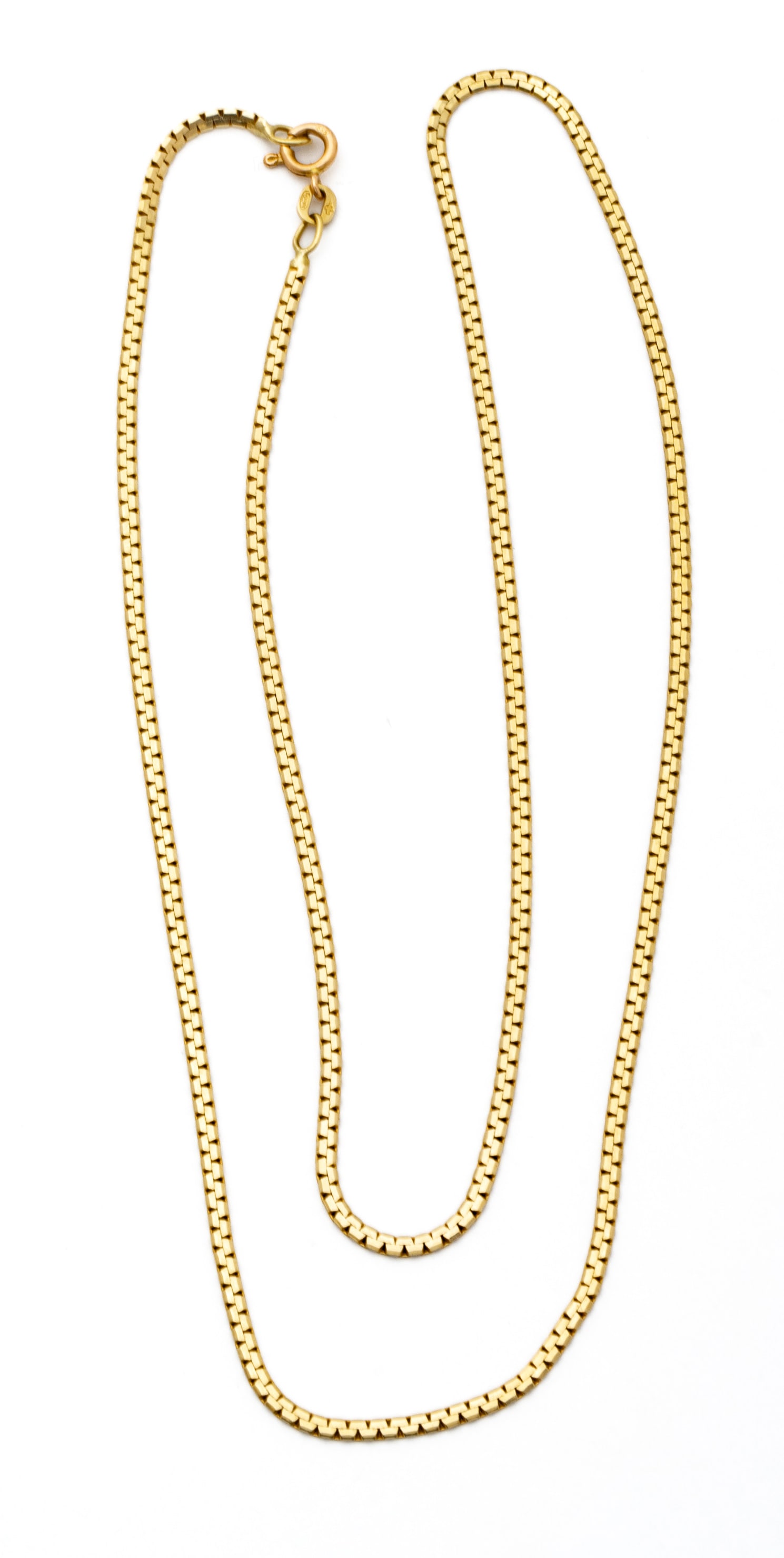 14kt Yellow Gold Long Neck Chain, L 22" 7.8g Auction