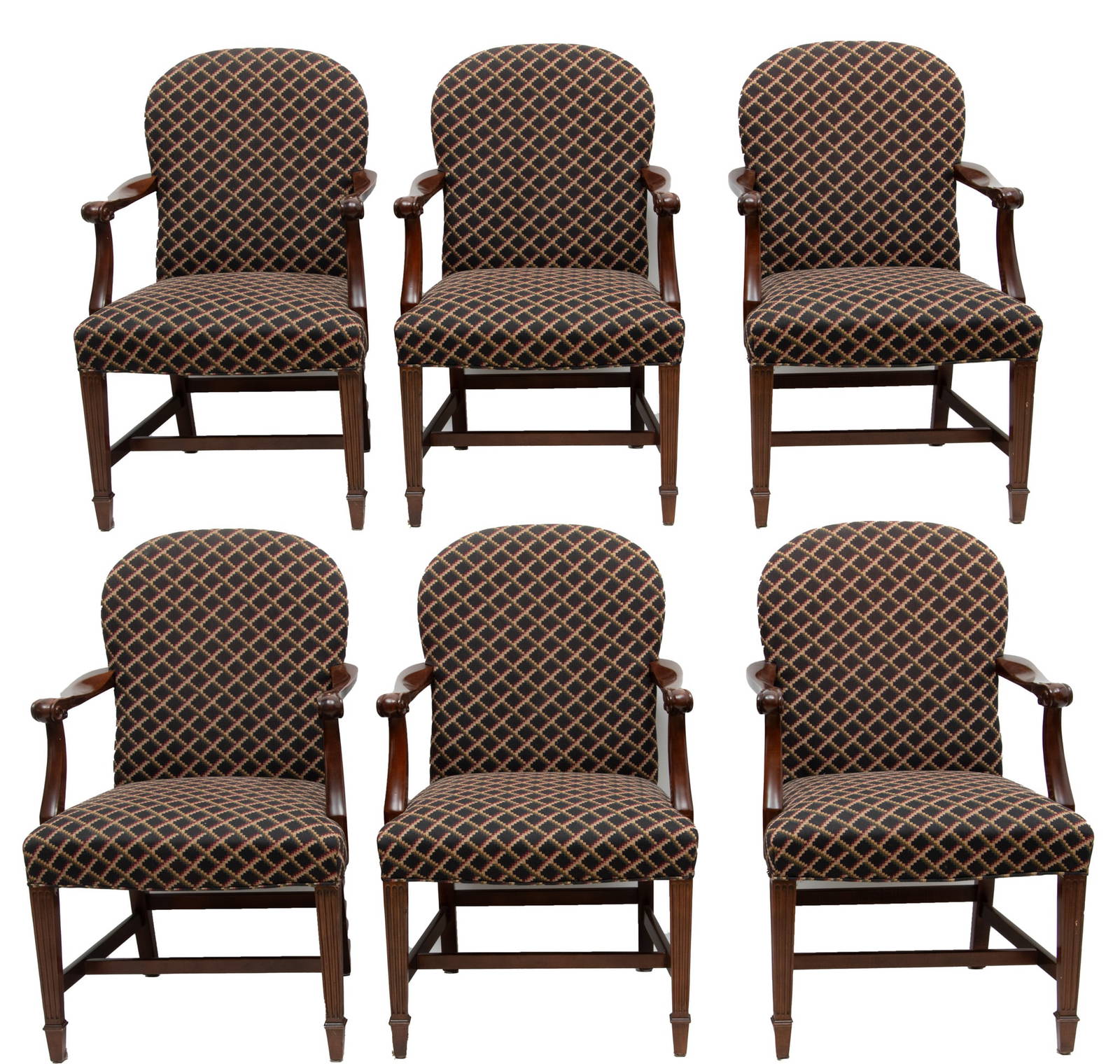 Southwood Furniture (american) Upholstered Open Arm Chairs, H 39" W 24 ...