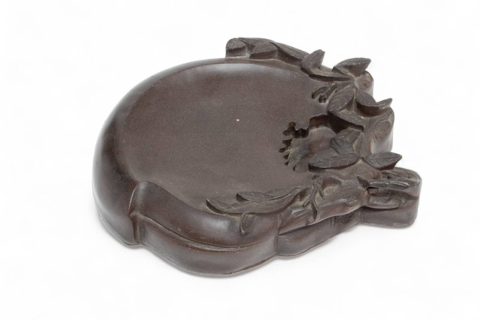 Chinese Artist's Black Ink Stone, Carved In Relief, Ca. 19th.c., H 1.5 ...