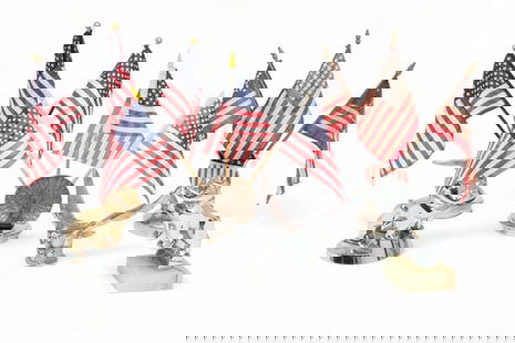 Radial Motor Radiator Mascots, Ca. Early To Mid 20th C., H 6" W 7" L 6. ...