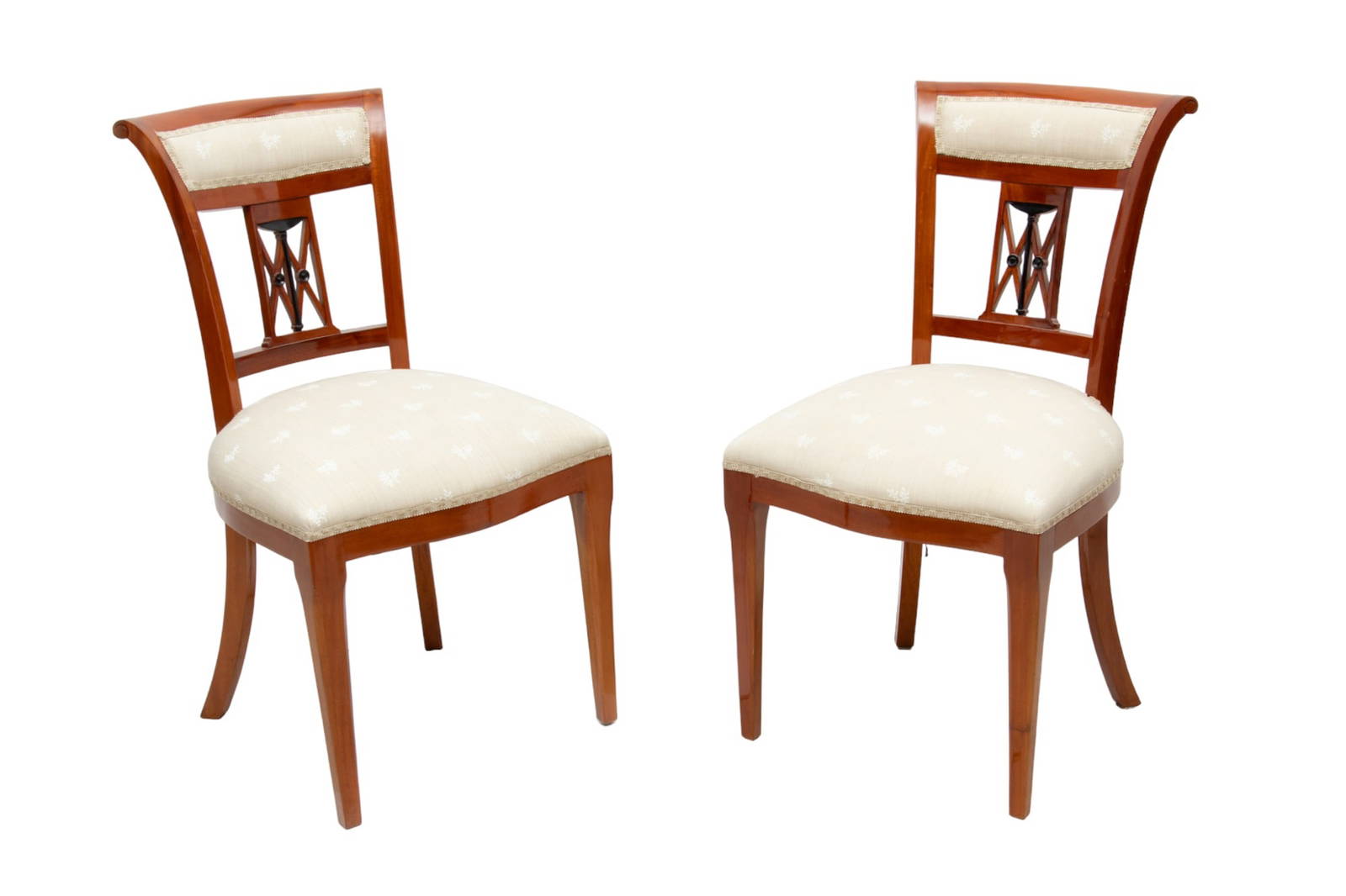 American Regency Style Ebonized Maple Dining Chairs, H 36" W 20" Depth ...