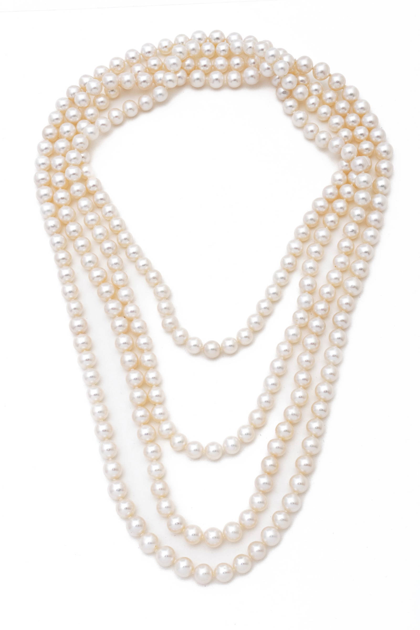 Cultured Pearl Opera Length 8 Mm Necklace L 80" 176g Auction