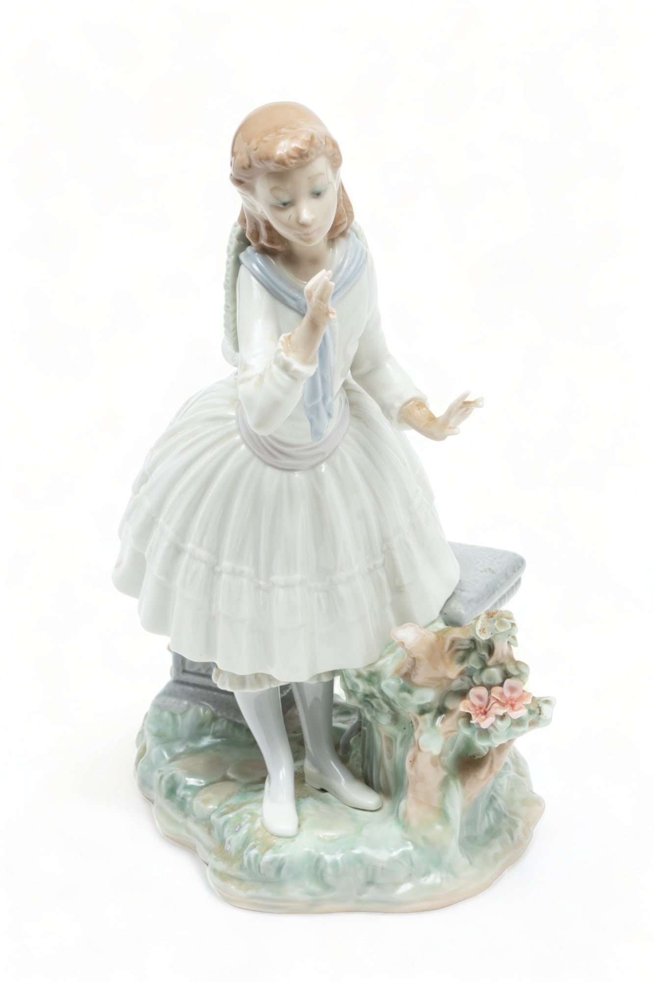 Lladro (spanish) 'exquisite Scent' Porcelain Figurine, H 11" W 5" L 7.5 ...