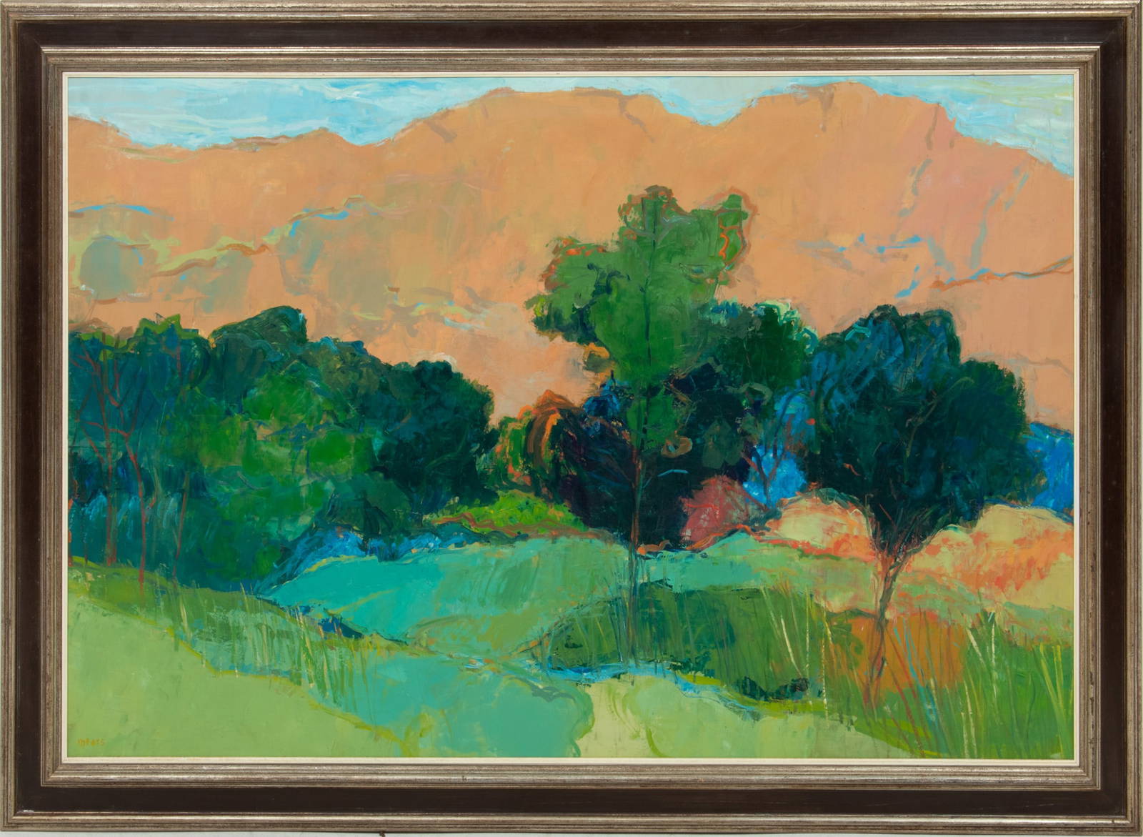 Herb Mears (american, 1923-1999) Oil On Panel, "bold Mountain", H 35.5 ...