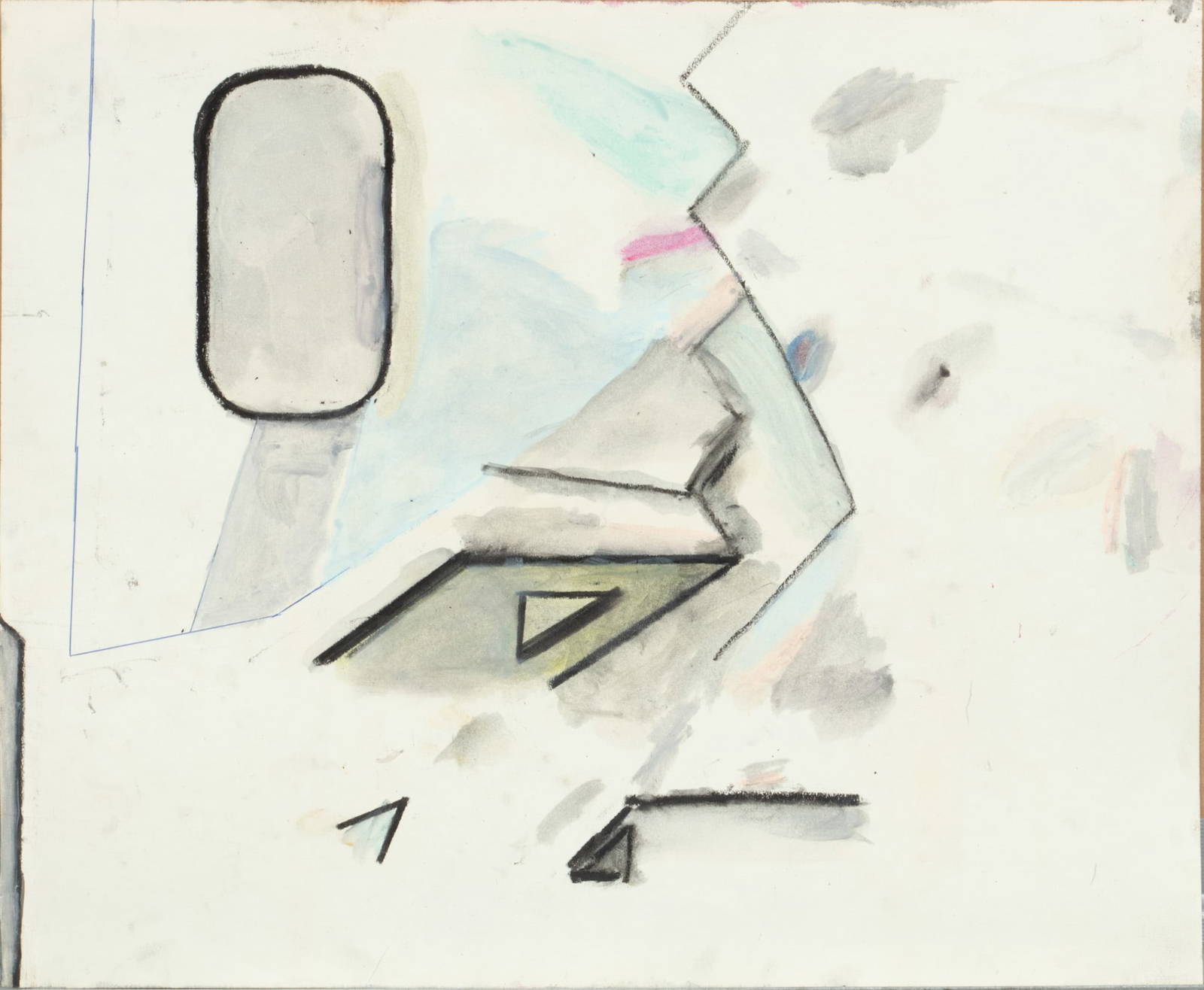 Gordon Newton (american, 1948-2019) Charcoal, Colored Pencil And Paint ...