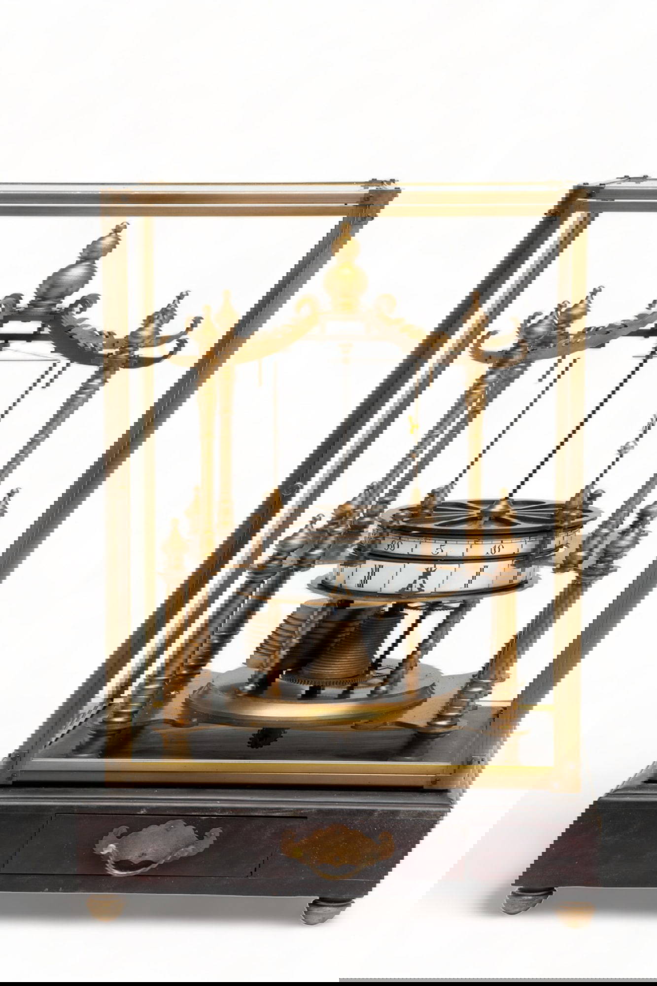 French Style Flying Ball Pendulum Clock, H 19" W 13" Depth 10.5" Auction