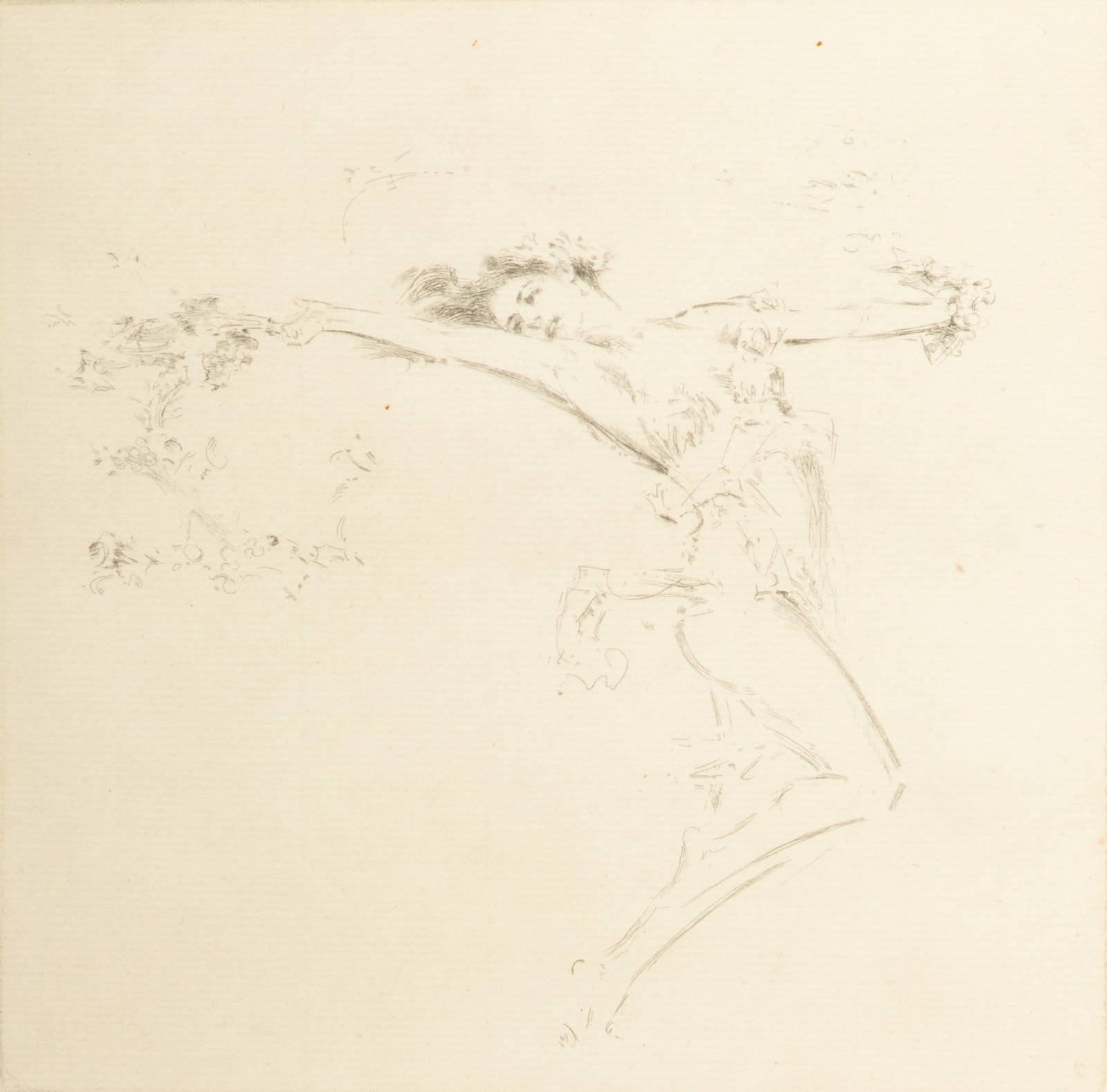 Troy Kinney (american, 1871-1938) Etching On Paper, "dancer", H 6.5" W ...
