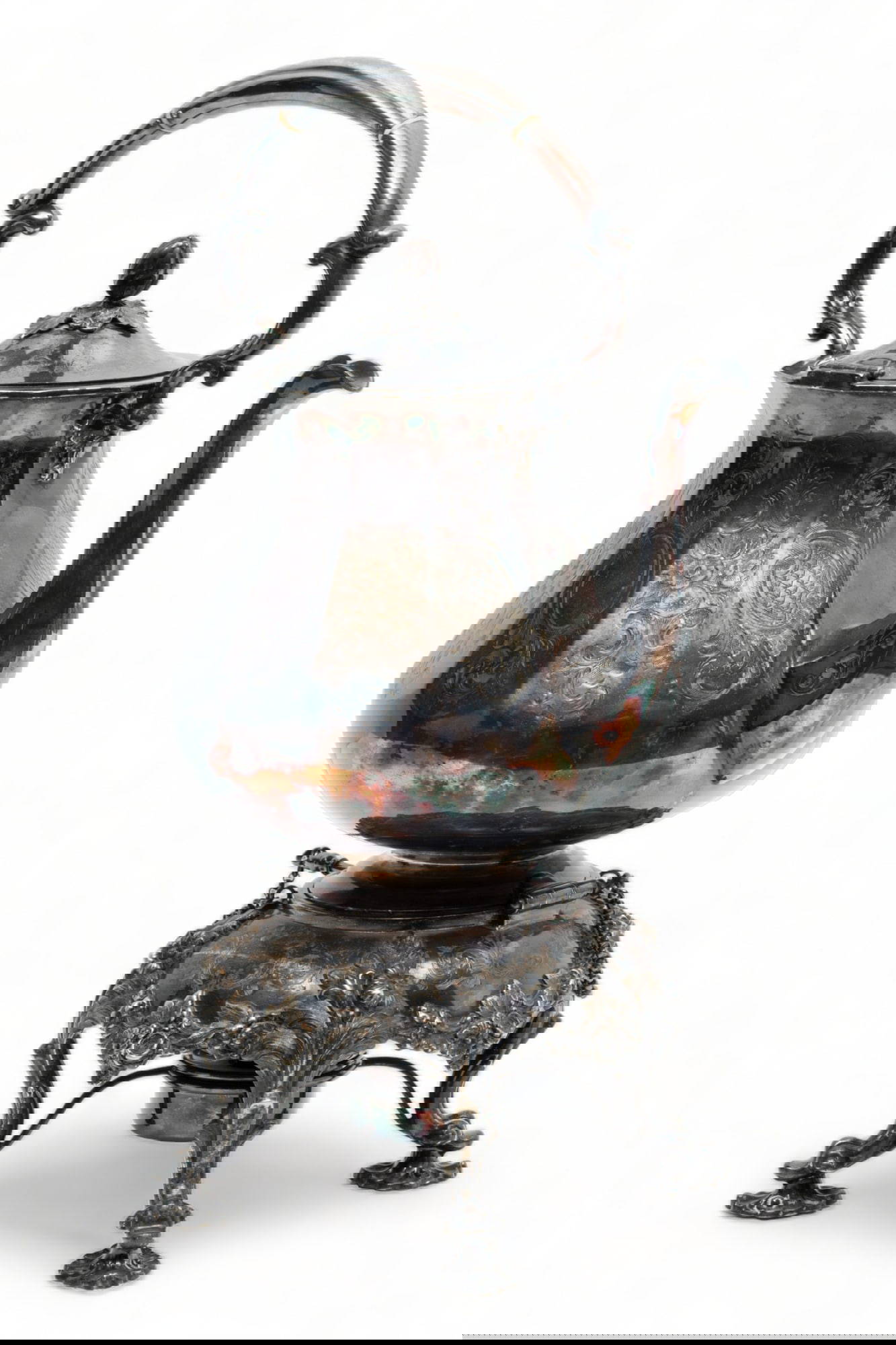 Electro Plate Hot Water Kettle On Cradle With Warming Burner Ca. 1950 ...