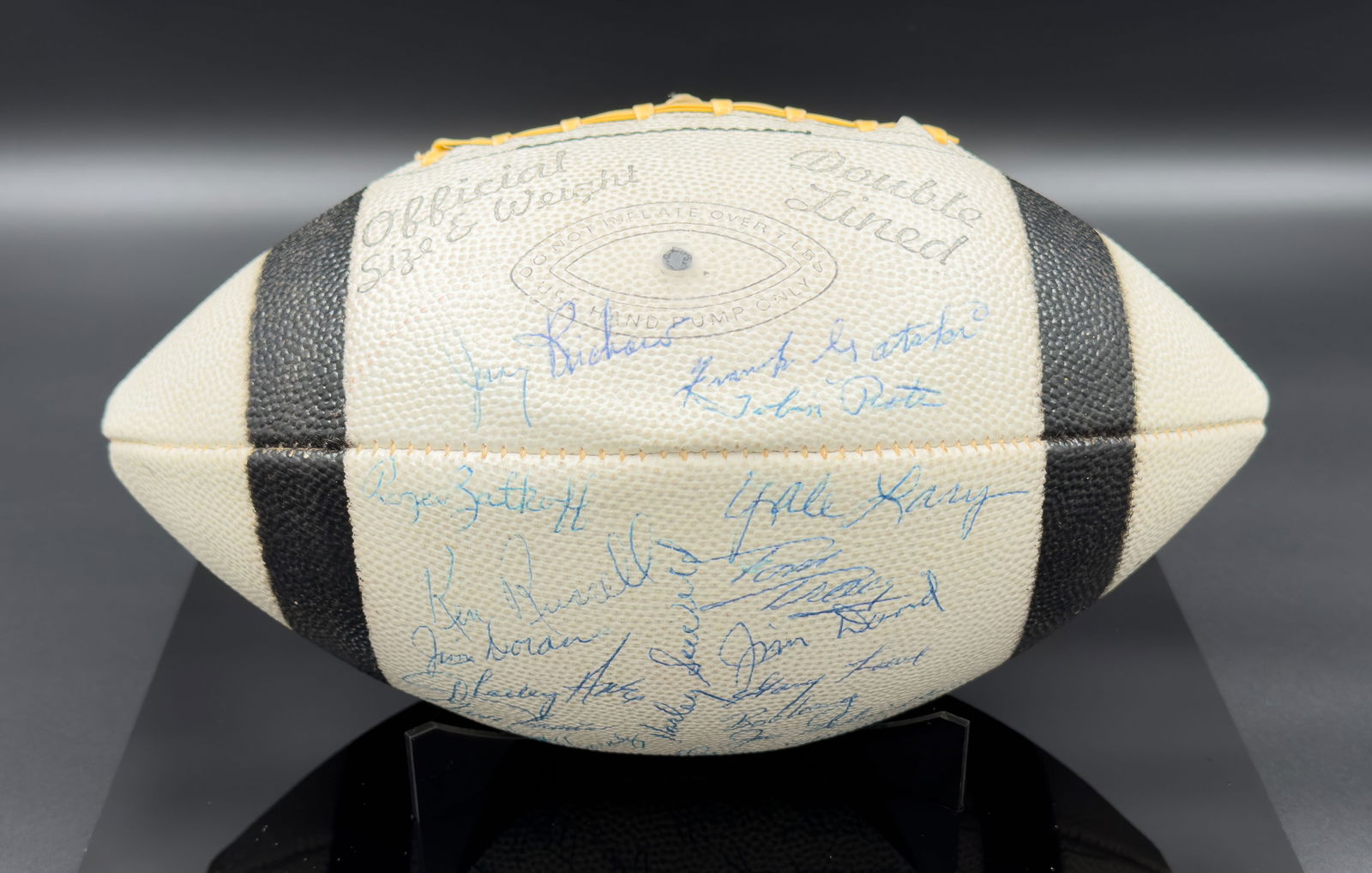 Detroit Lions 1957 Nfl Championship Team Autographed Football Auction