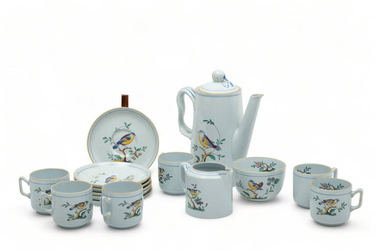 Spode (england) 'queen's Bird' Fine Stoneware Coffee Service, H 8" W 4 ...