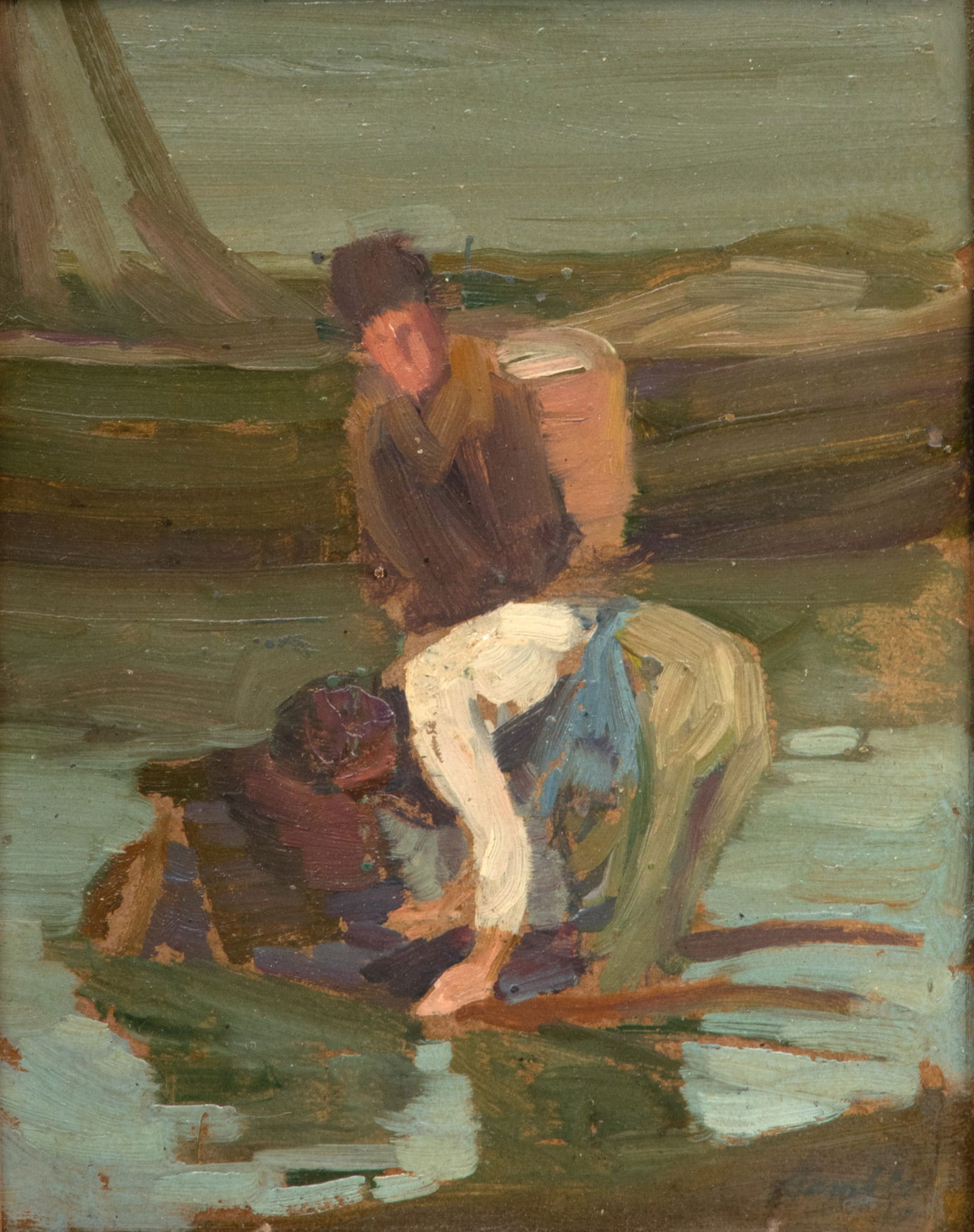 Roy Gamble (american/michigan, 1887-1972) Oil On Artist Board, Ca ...