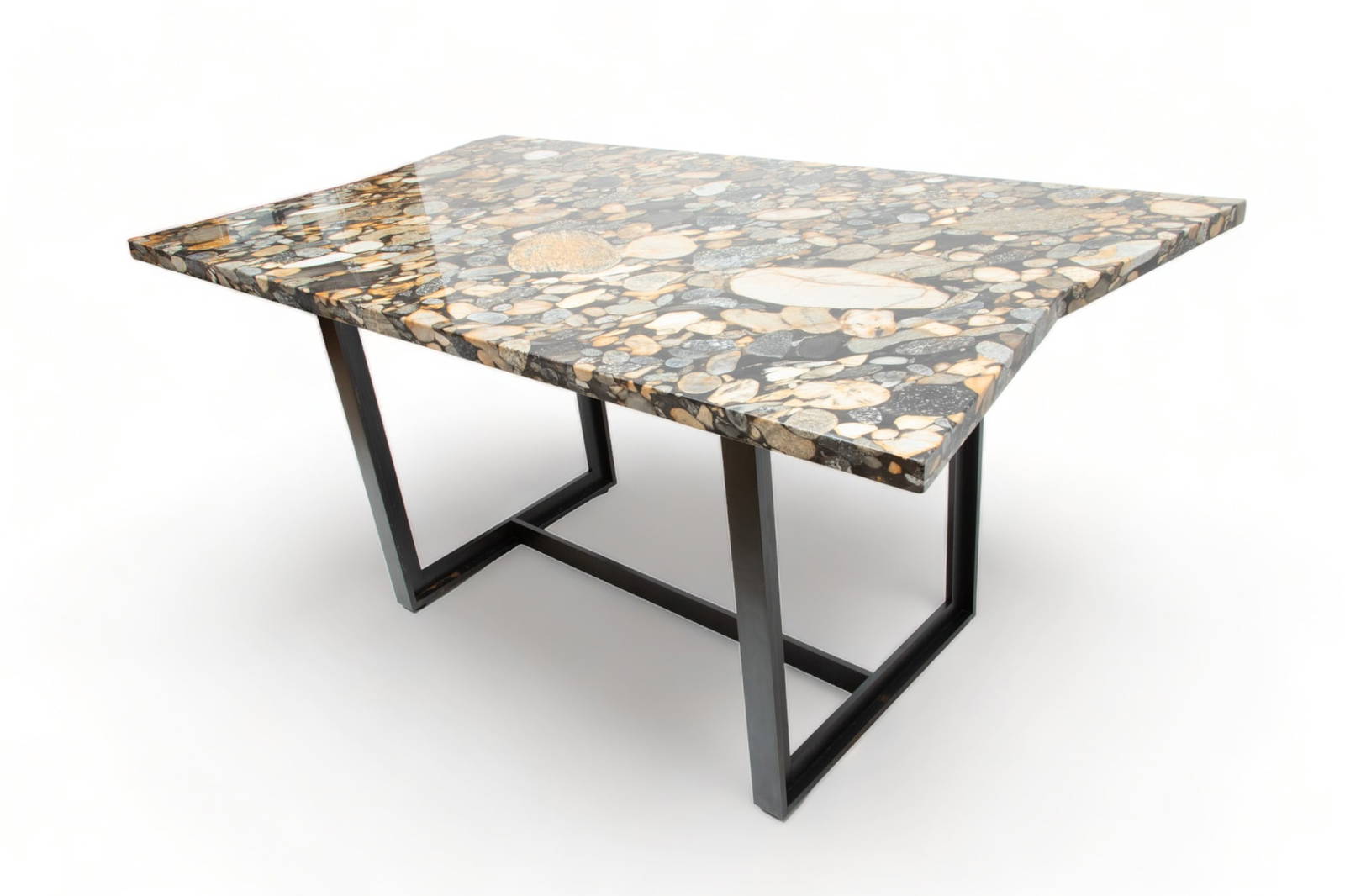Bill Curran Design Co. (philadelphia, Pa) River Rock Top & Steel Frame ...
