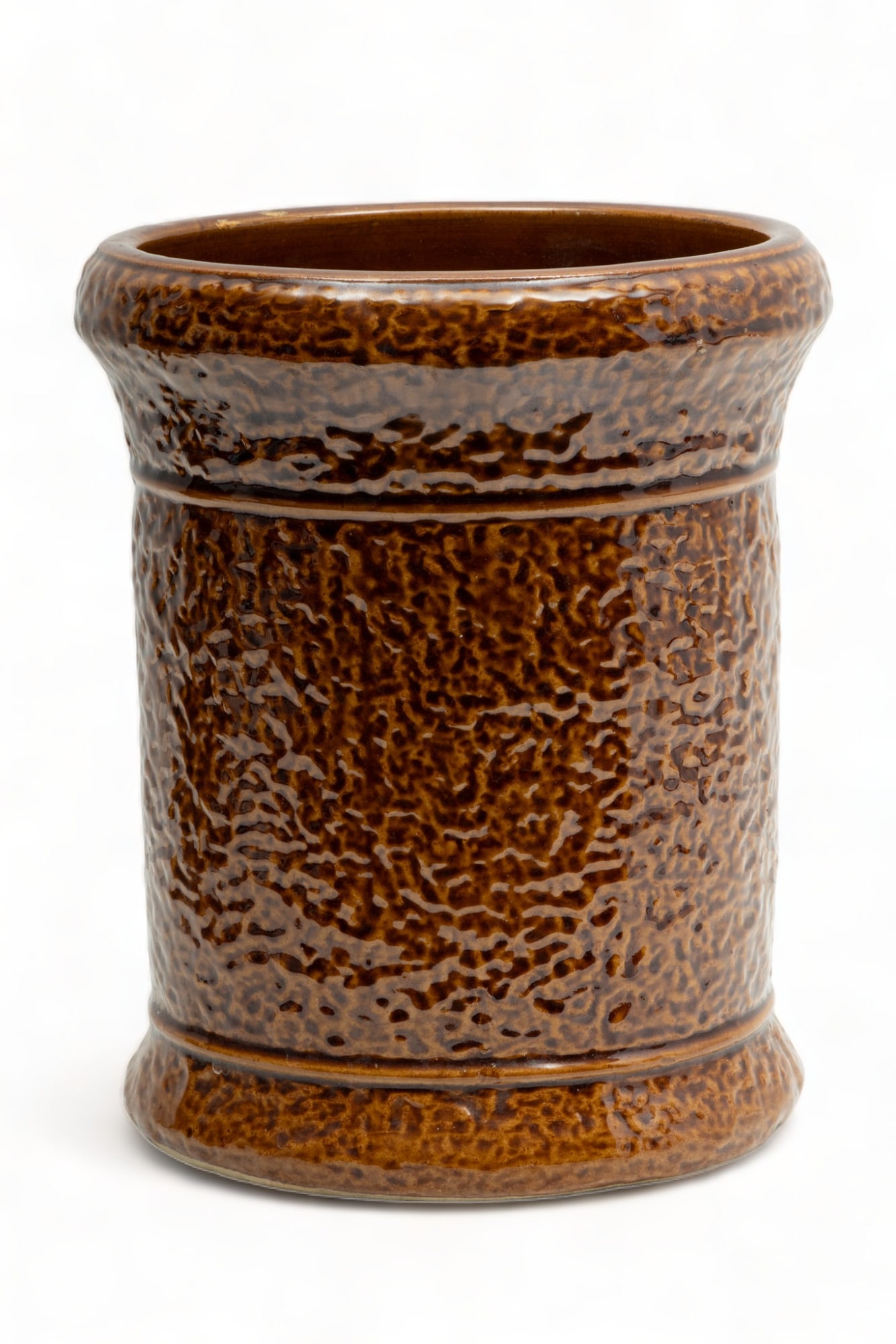 Logan Pottery Co. (logan, Ohio) Glazed Ceramic Crock, H 13", Dia 10.75 ...