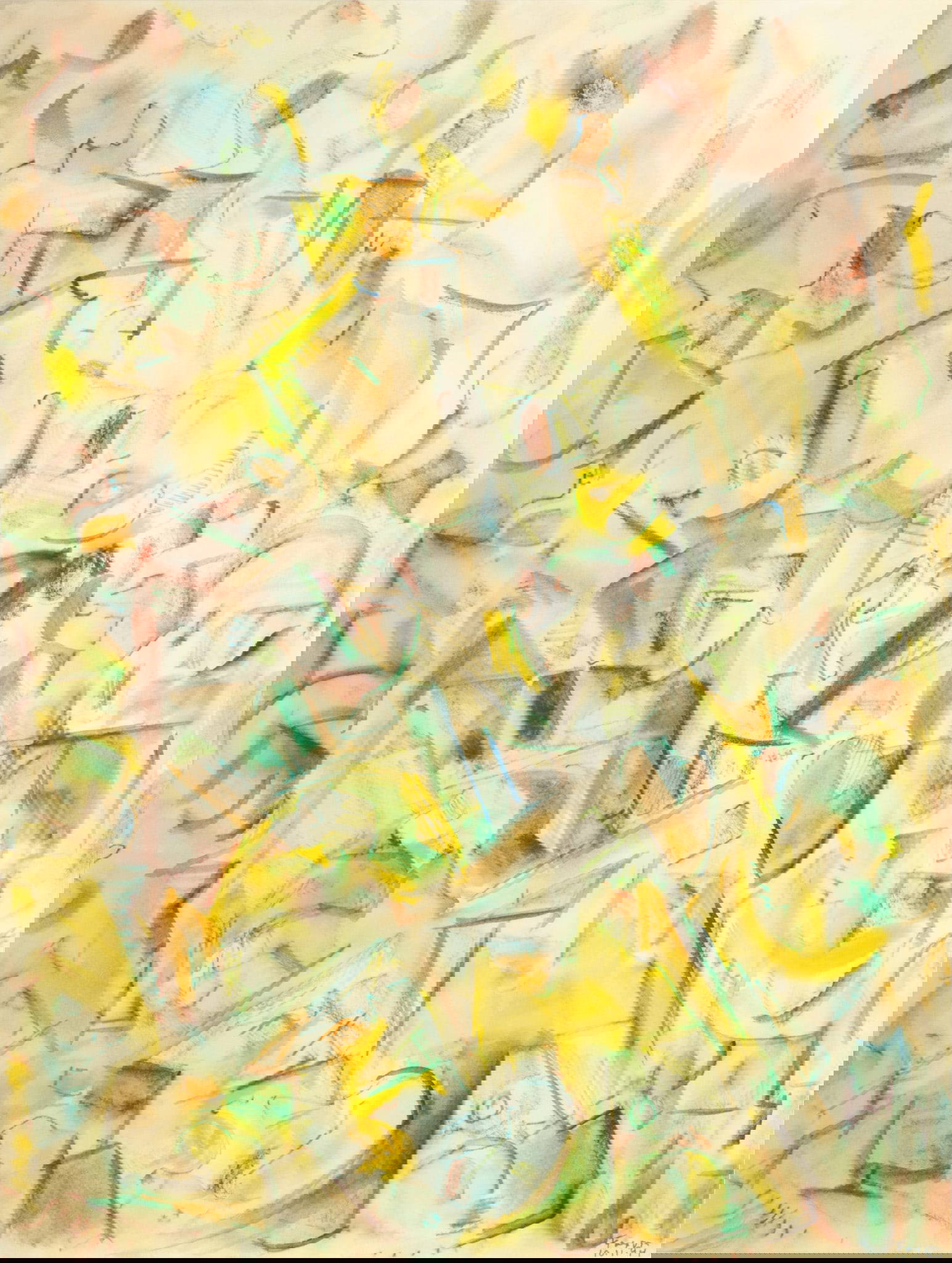 Jack Faxon (american, 1936-2020) Abstract Watercolor 10/11/14, H 16" W ...