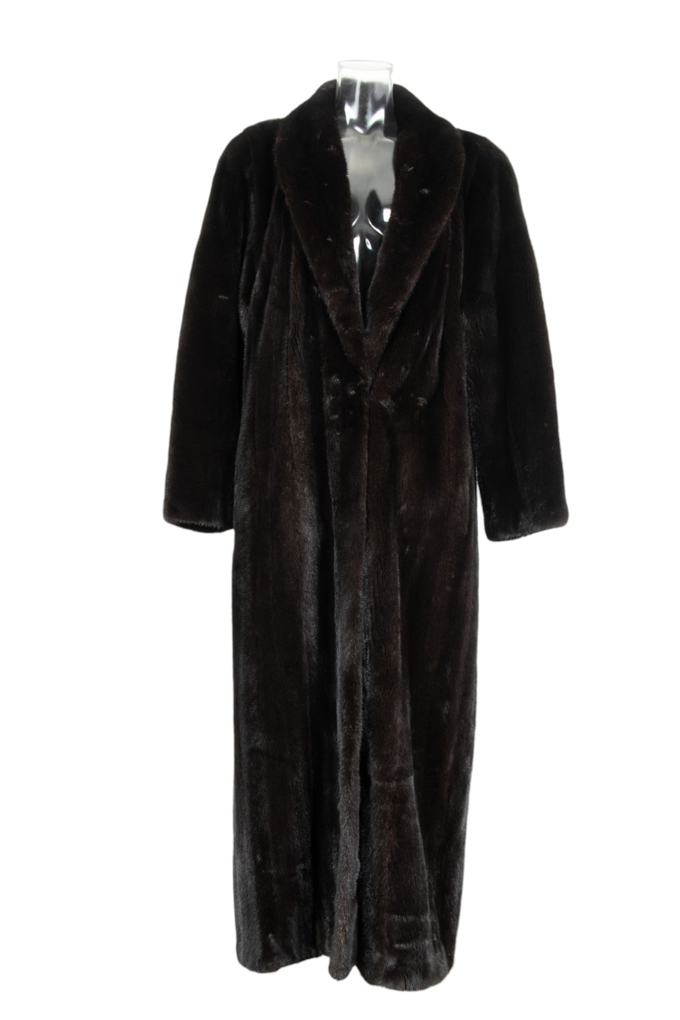 Mary Mcfadden Couture Full Length Mink Coat, 10/12 H 56" Auction