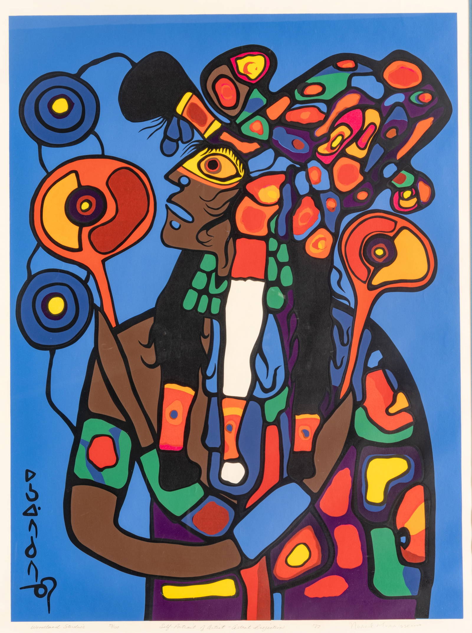 Norval Morrisseau (canadian, 1932-2007) Serigraph In Colors On Wove ...