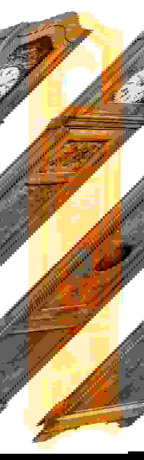 French Provencial Cherrywood Carved Tall Case Morbier Clock, Ca. 1800 ...